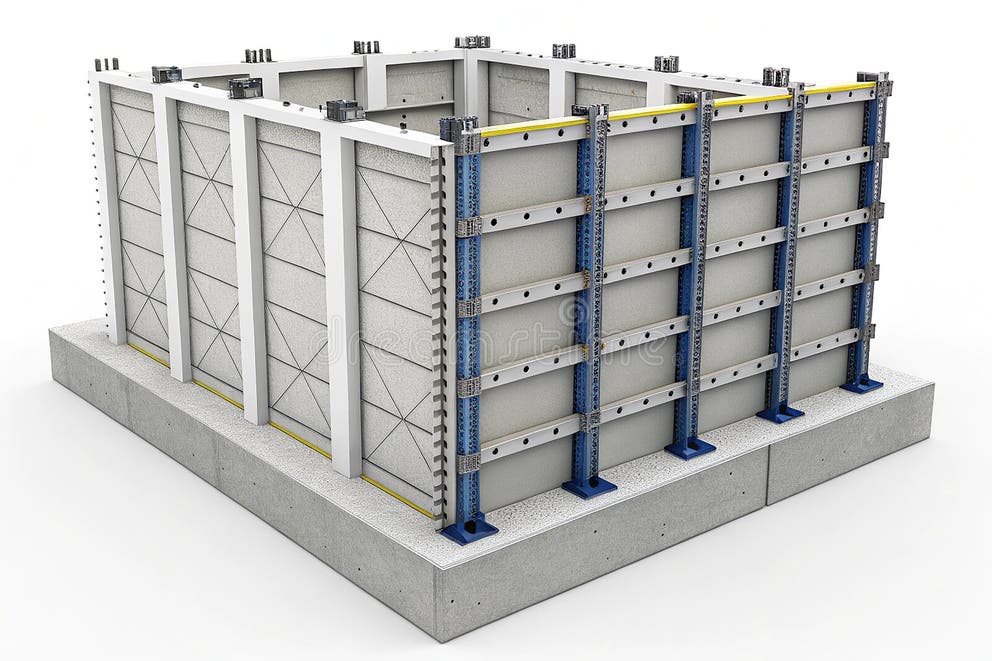 Plastic Concrete Formwork System with Reusable Panels Stock ...