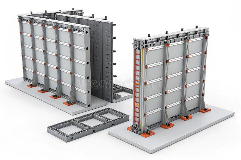 Plastic Concrete Formwork System with Reusable Panels Stock ...
