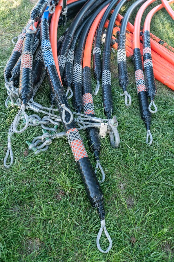 Plastic Conduits are Prepared for Horizontal Installation Underground ...