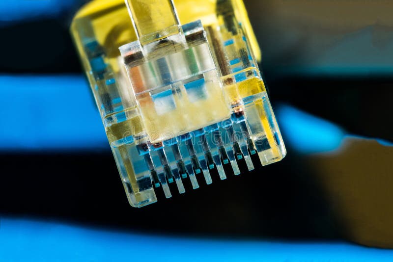 Plastic Connector for Connection To a Computer Network, Macro ...