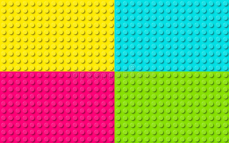Plastic Construction Plate. Yellow, Blue, Pink and Green Plastic Toy ...