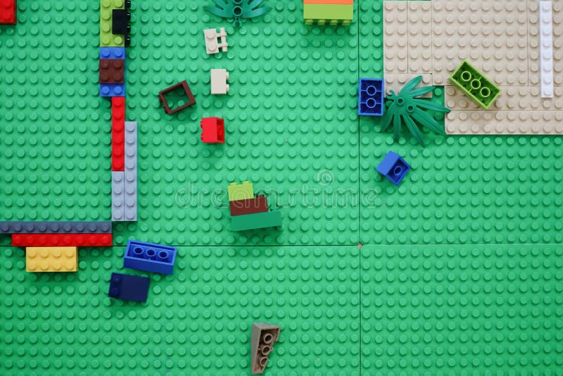 Plastic Construction Toy Bricks Stock Image - Image of leisure, shape ...