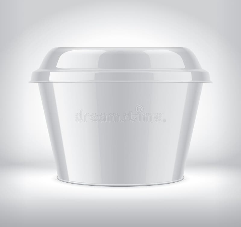 Plastic Container on Background. Stock Vector - Illustration of vector ...