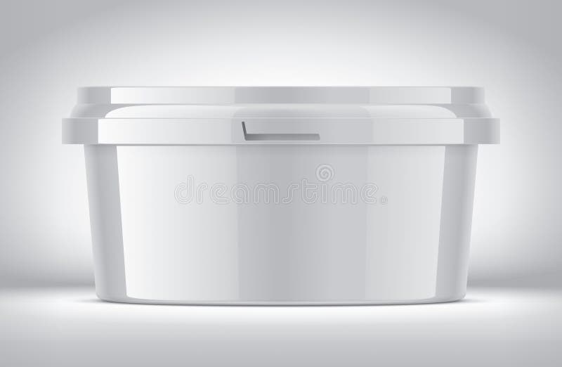 Plastic Container on Background. Stock Vector - Illustration of colored ...