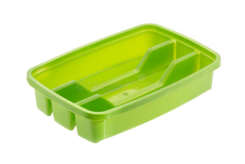 Plastic Container with Compartments To Organize Table Cutlery Stock ...