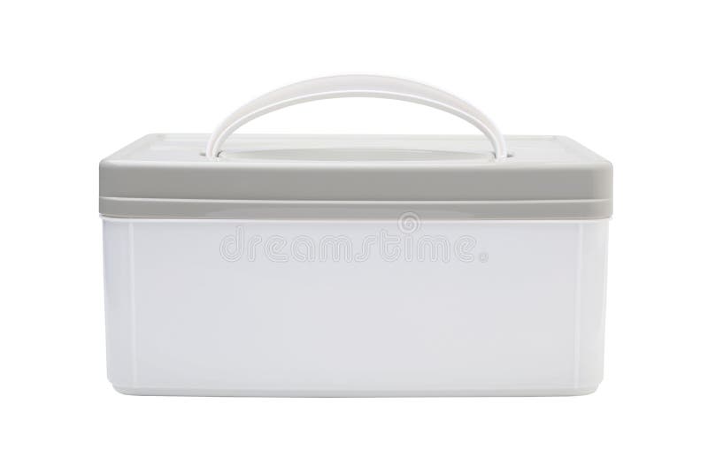 Plastic Container Isolated on White Stock Image - Image of closed, home ...