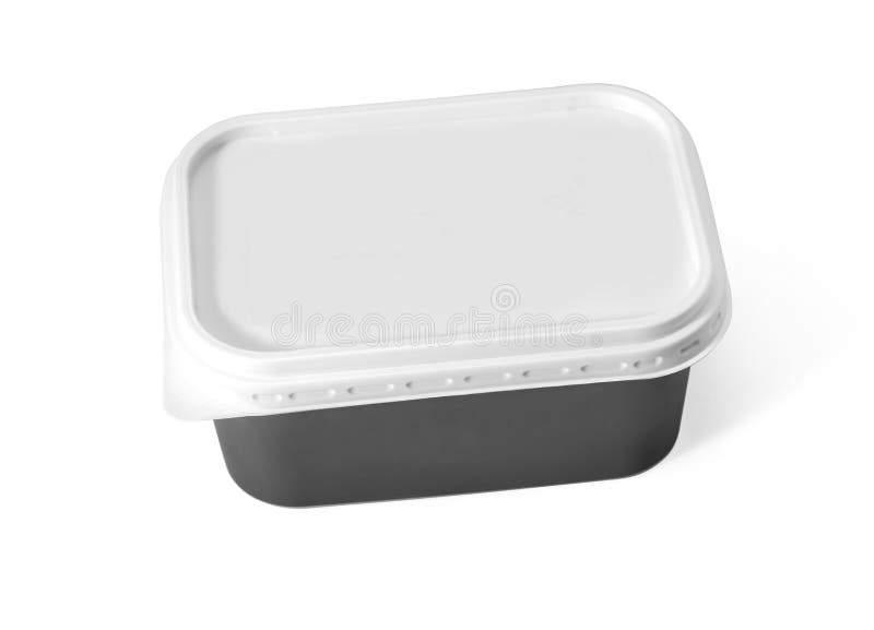 Plastic Container for Margarine Spread, Butter Stock Image - Image of ...