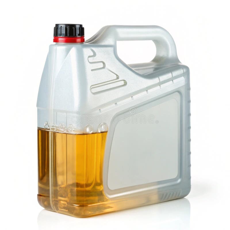 Plastic Container for Motor Oil Isolated on White Background Stock ...