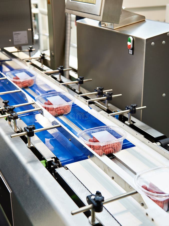 Plastic Container Packaging System Stock Photo - Image of line ...