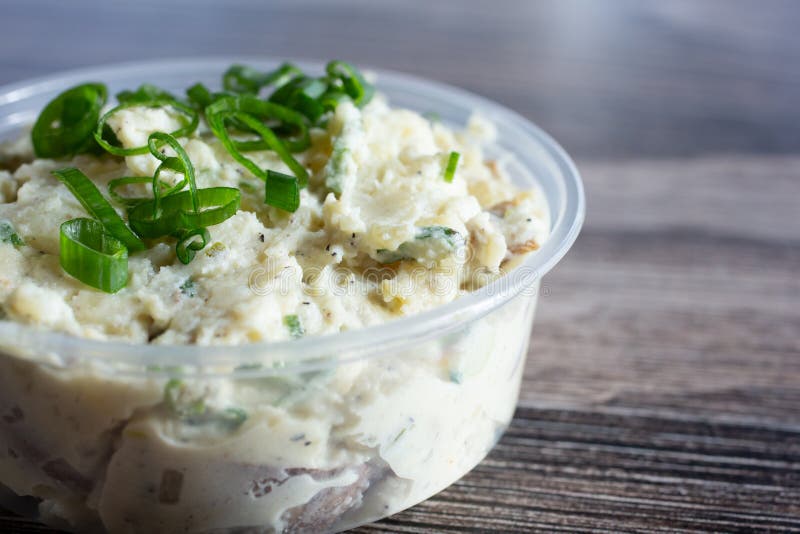 Plastic Container of Potato Salad Stock Photo - Image of southern ...