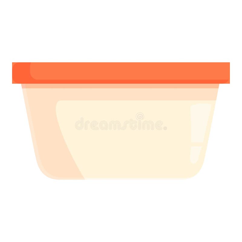Plastic Container with Red Lid for Food Storage Stock Vector ...