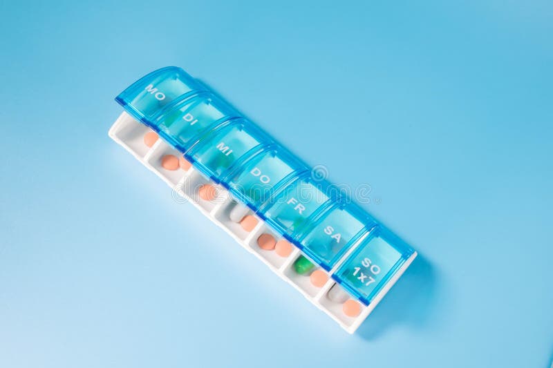 Plastic Container for Storing Pills. Organization of Storage of Tablets ...