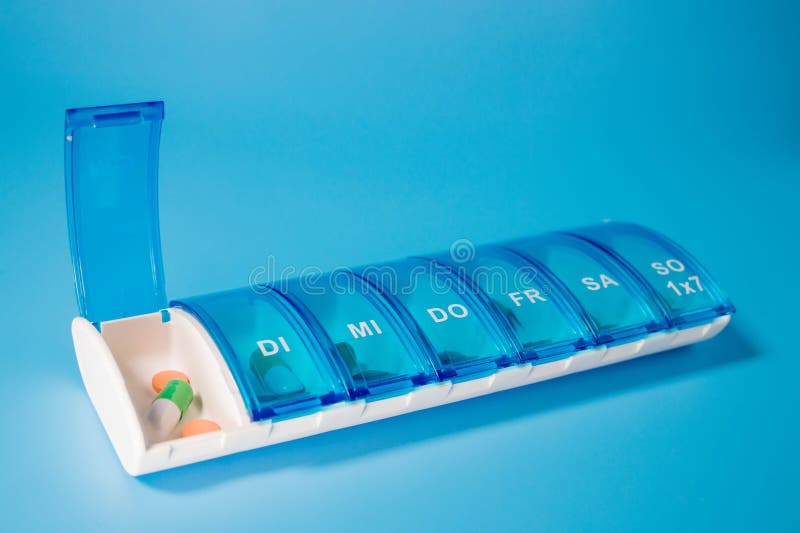 Plastic Container for Storing Pills. Organization of Storage of Tablets ...