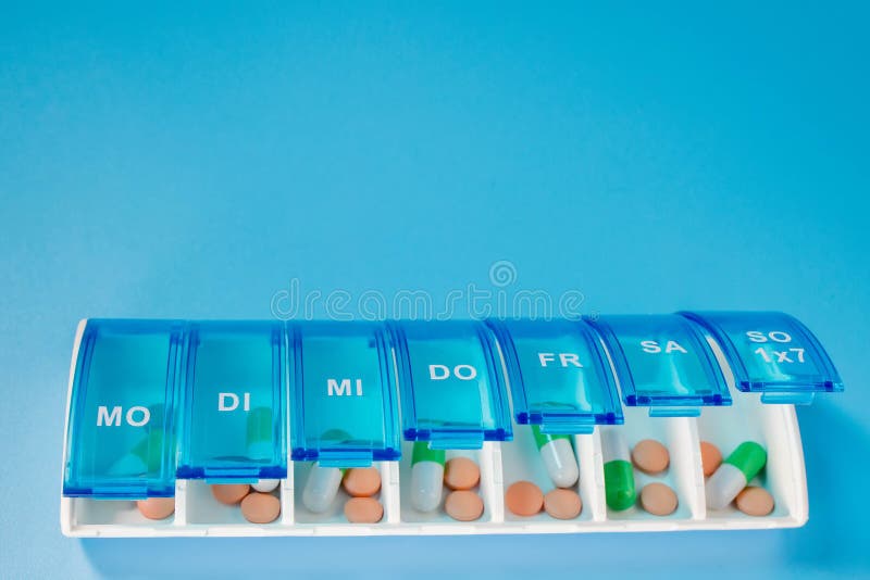 Plastic Container for Storing Pills. Organization of Storage of Tablets ...