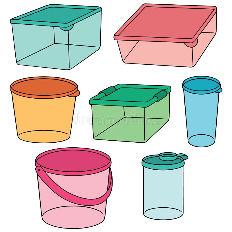 Plastic container stock vector. Illustration of insert - 75337095