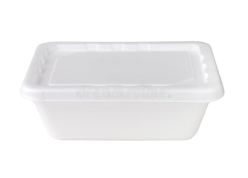 Plastic Container On A White Background. Stock Photo - Image of food ...