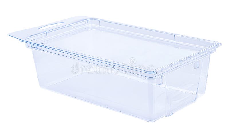 Plastic Container on a White Background, Packaging, Close-up Stock ...