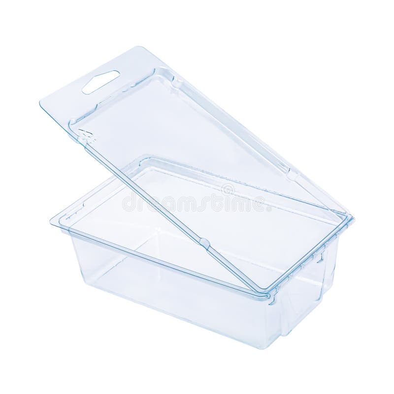 Plastic Container on a White Background, Packaging, Close-up Stock ...