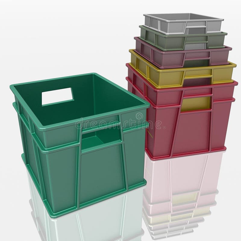Open Plastic Container with a Lid Stock Illustration - Illustration of ...