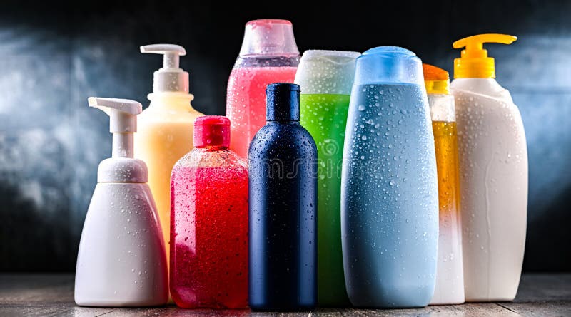 Plastic Containers with Different Body Care Products Stock Image ...