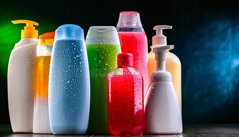Plastic Containers with Different Body Care Products Stock Image ...