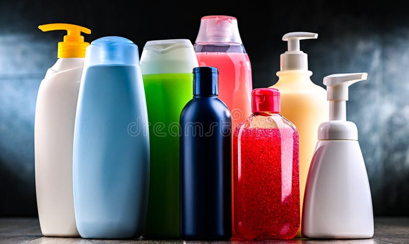 Plastic Containers with Different Body Care Products Stock Image ...