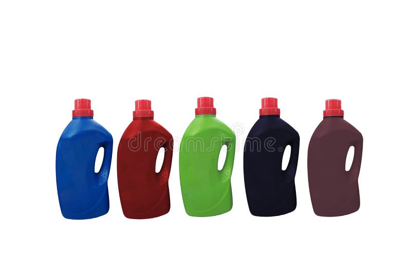 Plastic Containers of Different Colors- Stock Illustration ...