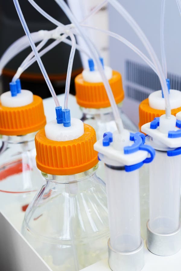 Plastic Containers with Members of Their Thin Tubes. Stock Photo ...