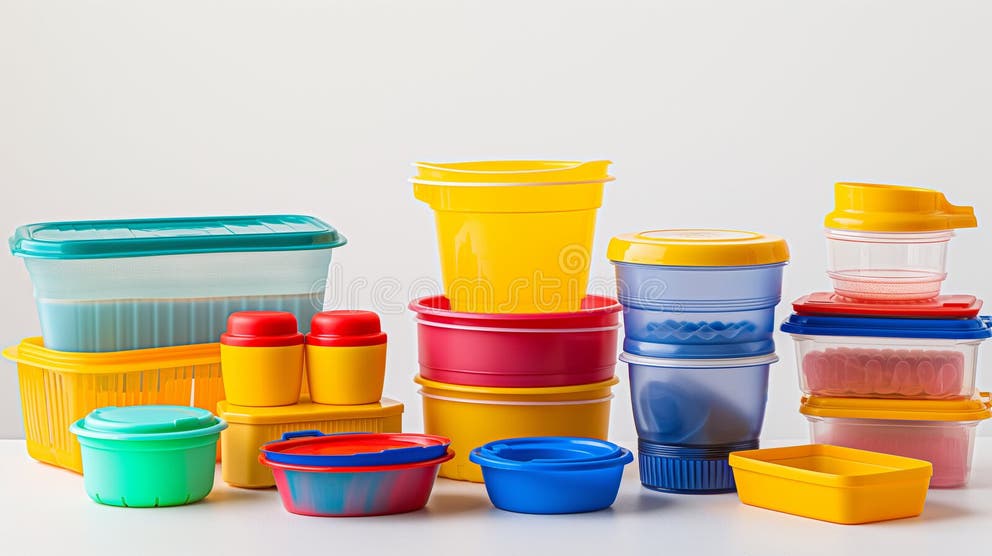 Plastic Containers: Various-sized Receptacles Made of Plastic, AI ...