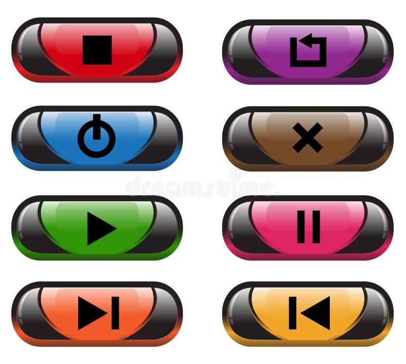 Control buttons stock vector. Illustration of equipment - 13527890