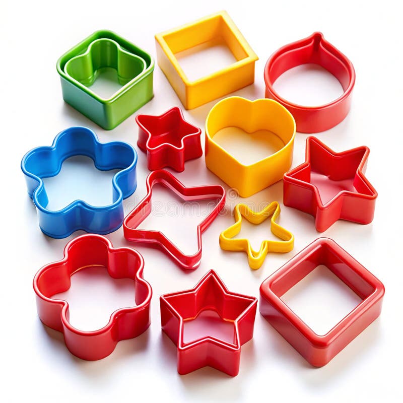 Plastic Cookie Cutter Set with Multiple Shapes Stock Illustration ...
