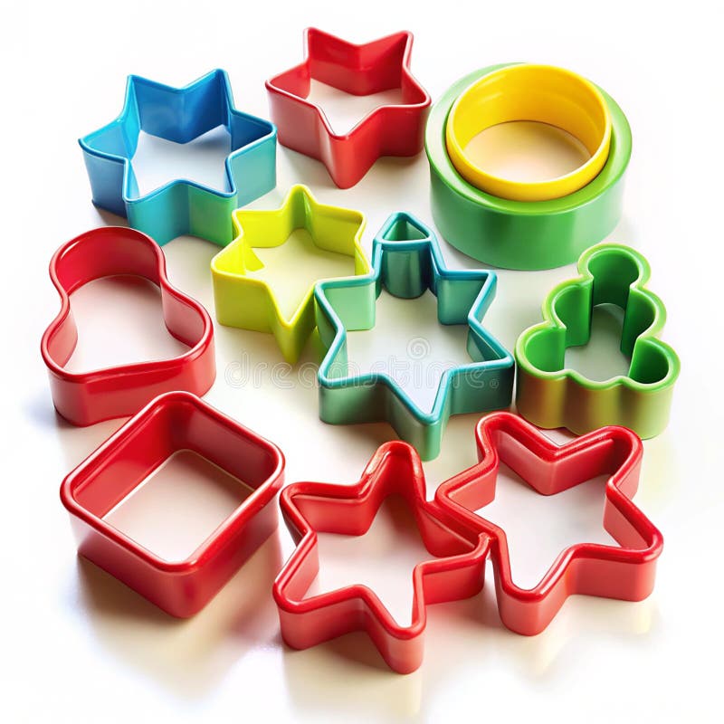 Plastic Cookie Cutter Set with Multiple Shapes Stock Illustration ...