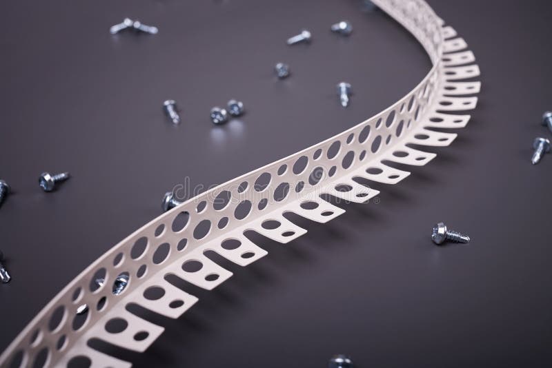 Plastic Corner for Construction Stock Photo - Image of perforation ...