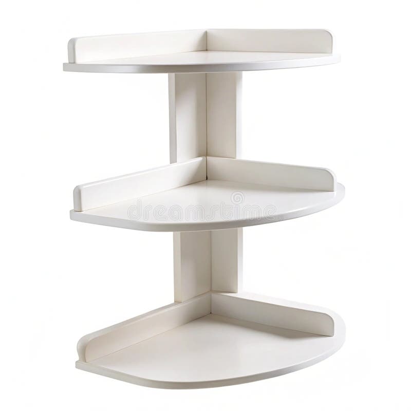 Plastic Corner Shelf Unit with Floating Brackets Stock Illustration ...