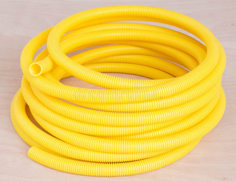Plastic corrugated pipe stock photo. Image of build, conduit - 67604880