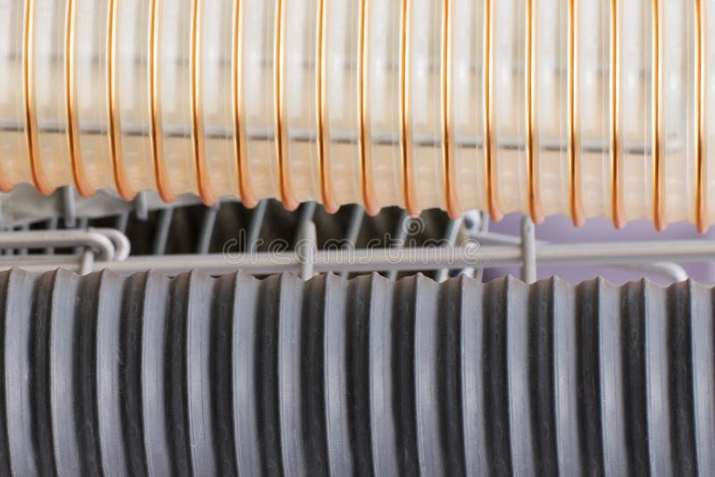 Plastic Corrugated Pipe Using in Industrial Technology Stock Photo ...