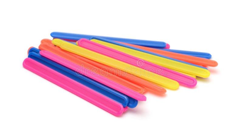 Plastic Counting Sticks Isolated Stock Image - Image of orange ...