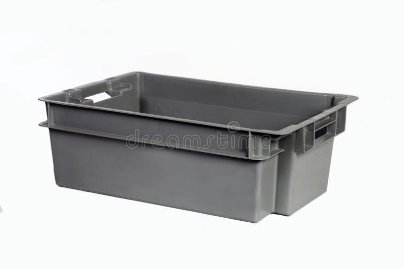 Plastic crate grey a stock photo. Image of crate, vegetable - 61451912