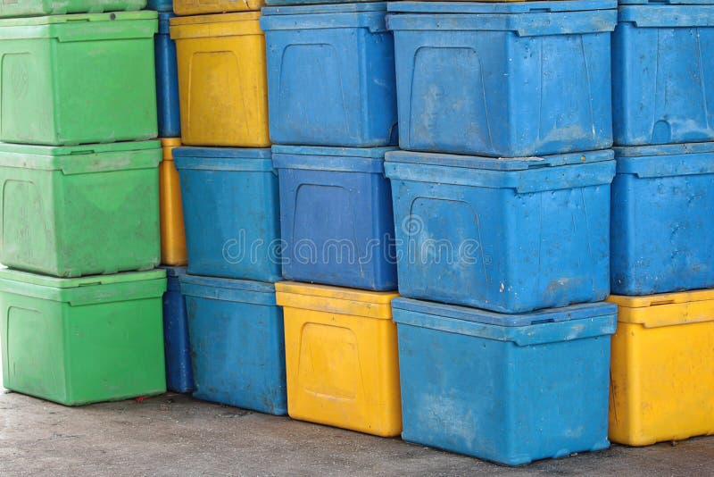 Plastic crates stock image. Image of storehouse, plastic - 37751399