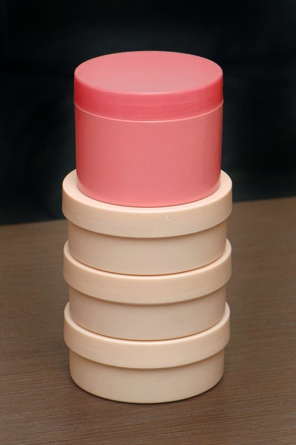 Plastic cream containers stock photo. Image of container - 78134610