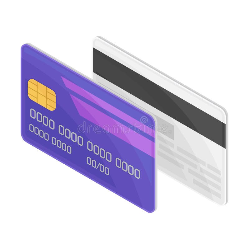 Plastic Credit or Debit Card As Payment Method Vector Isometric ...