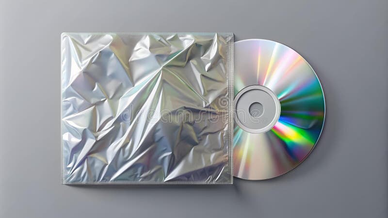 Plastic Crumpled Packaging Pattern Looks Like CD or Vinyl Cover ...