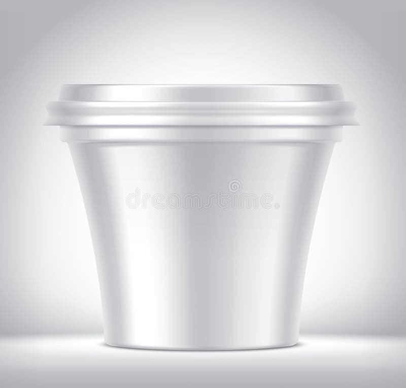 Plastic Cup on Background. Matt Surface Version. Stock Vector ...