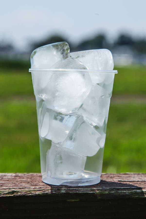 Plastic Cup Full of Ice Outdoor Stock Photo - Image of beverage, glass ...