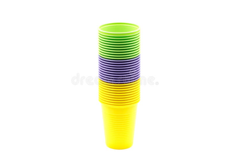 Plastic cup stack stock image. Image of food, group, colored - 99670681