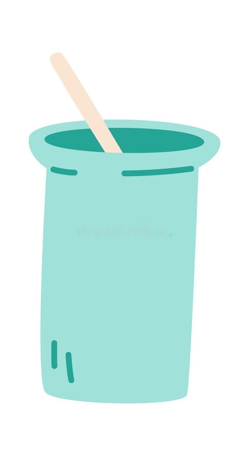 Plastic Cup with Stick stock vector. Illustration of isolated - 273966288