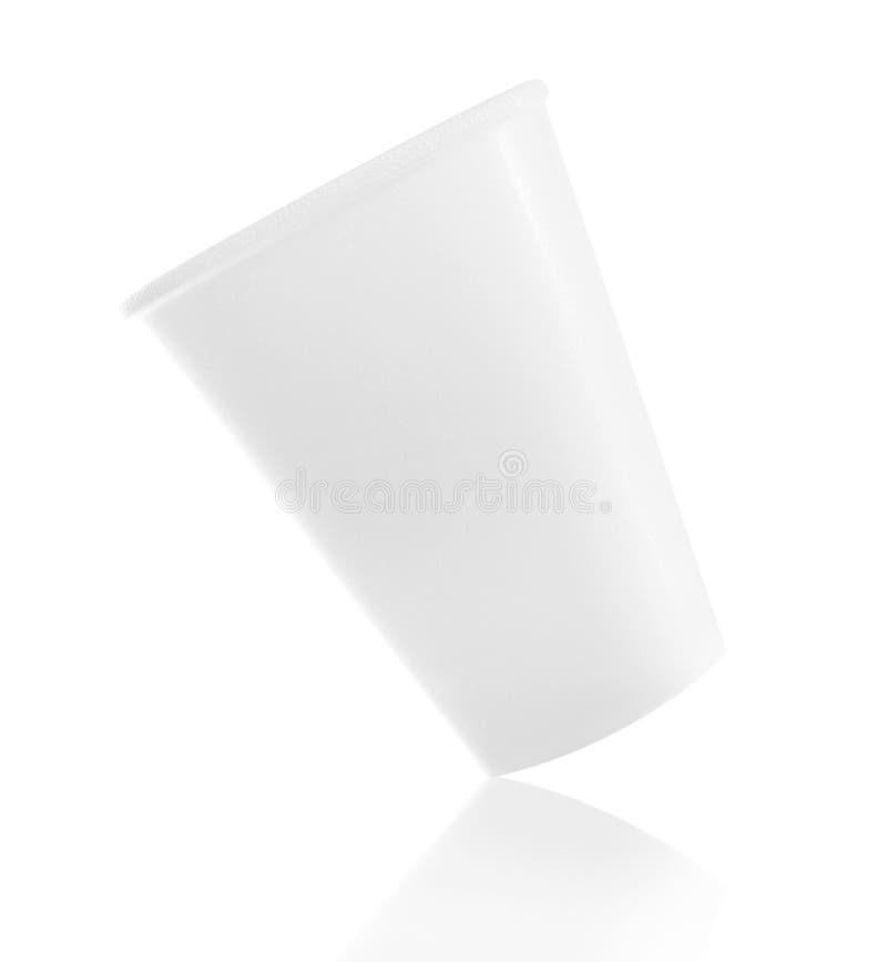 Plastic cup on white stock photo. Image of simple, package - 186860870