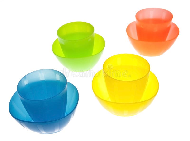 Plastic Cups stock photo. Image of drink, isolated, colored - 18452644