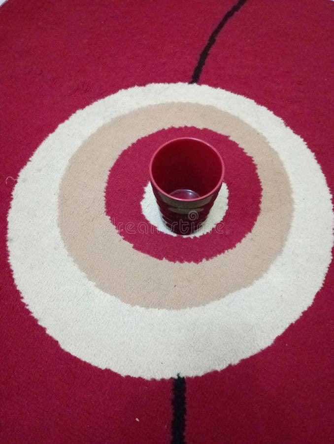 Plastic Cups and Red Carpet Stock Photo - Image of design, textile ...