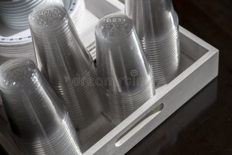 Plastic cups stock photo. Image of picnic, food, party - 92497390